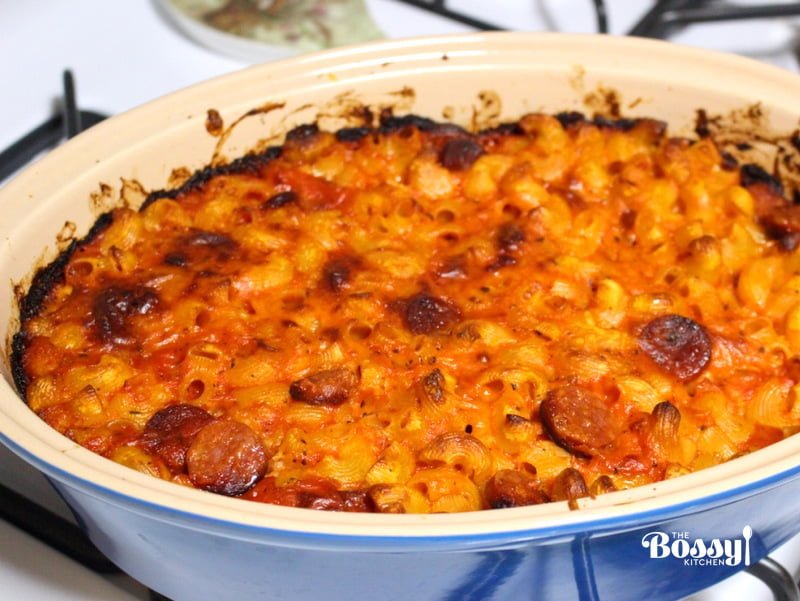 Cheesy Chorizo and Tomato Baked Pasta – The Bossy Kitchen-Cooking at ...