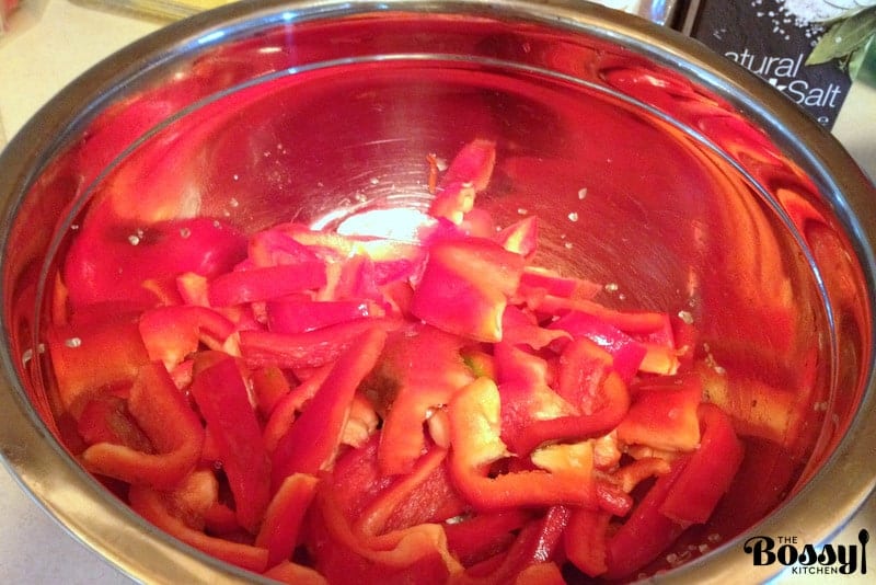 Red Peppers in Mustard Sauce