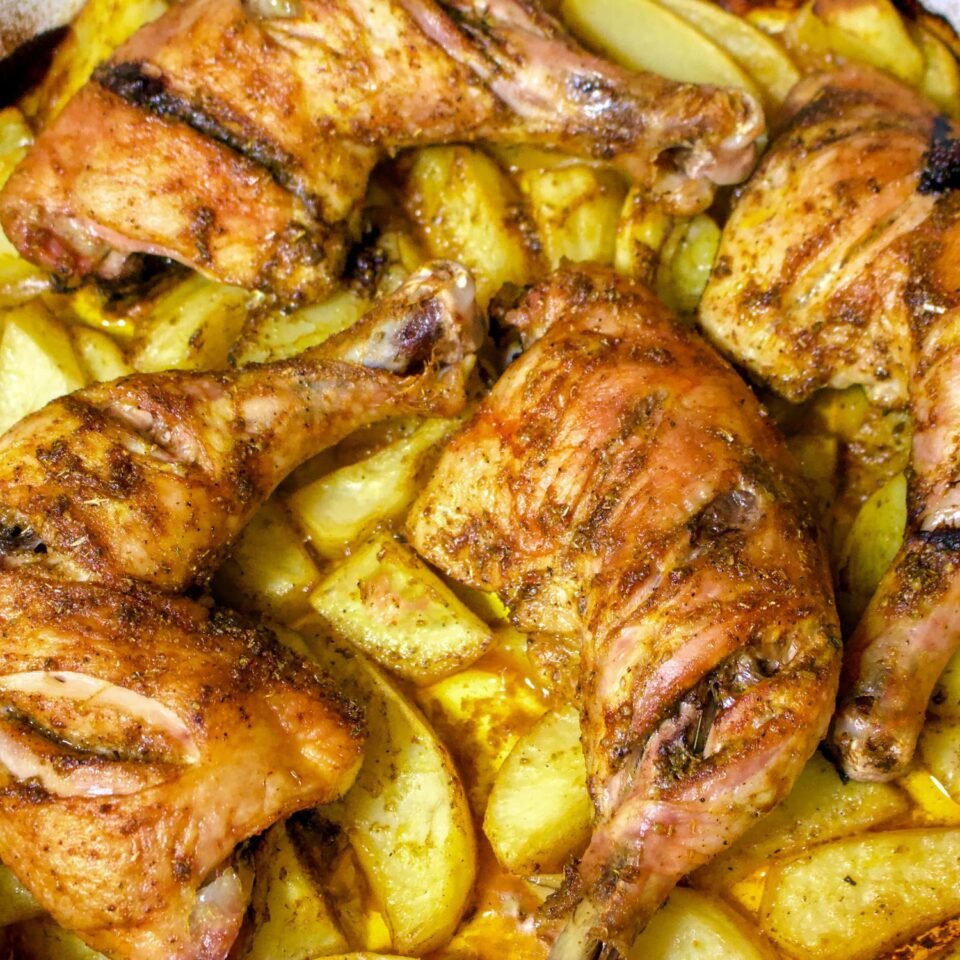 Roasted Chicken And Potatoes- The Bossy Kitchen