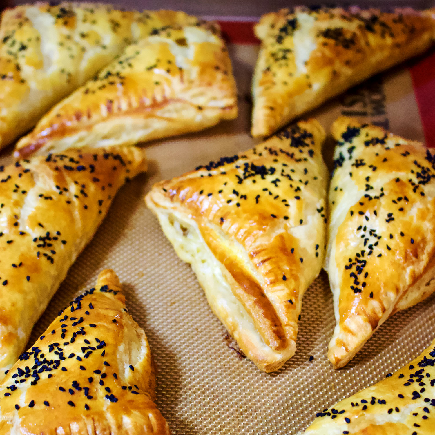Savory Feta and Black Caraway Pastries- The Bossy Kitchen