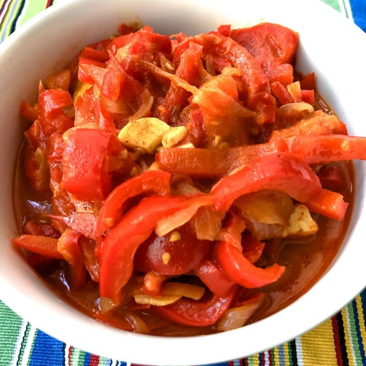 Lecsó- Hungarian Pepper-Tomato Stew