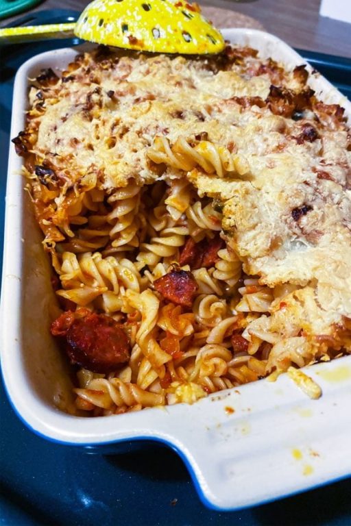 Cheesy Chorizo and Tomato Baked Pasta – The Bossy Kitchen