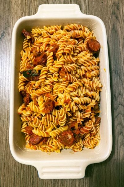 Cheesy Chorizo and Tomato Baked Pasta – The Bossy Kitchen