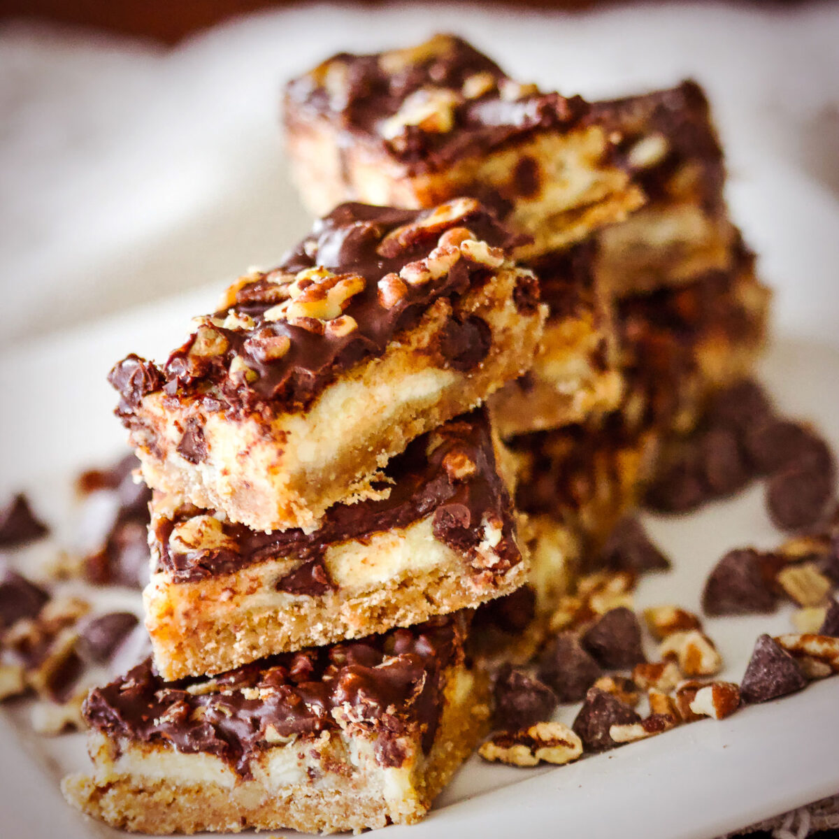 Austrian Chocolate Cream Cheese Bars- The Bossy Kitchen