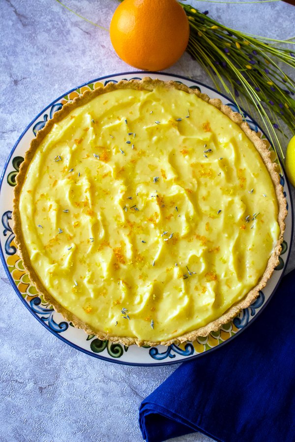 Easy Lavender Citrus Curd Pie