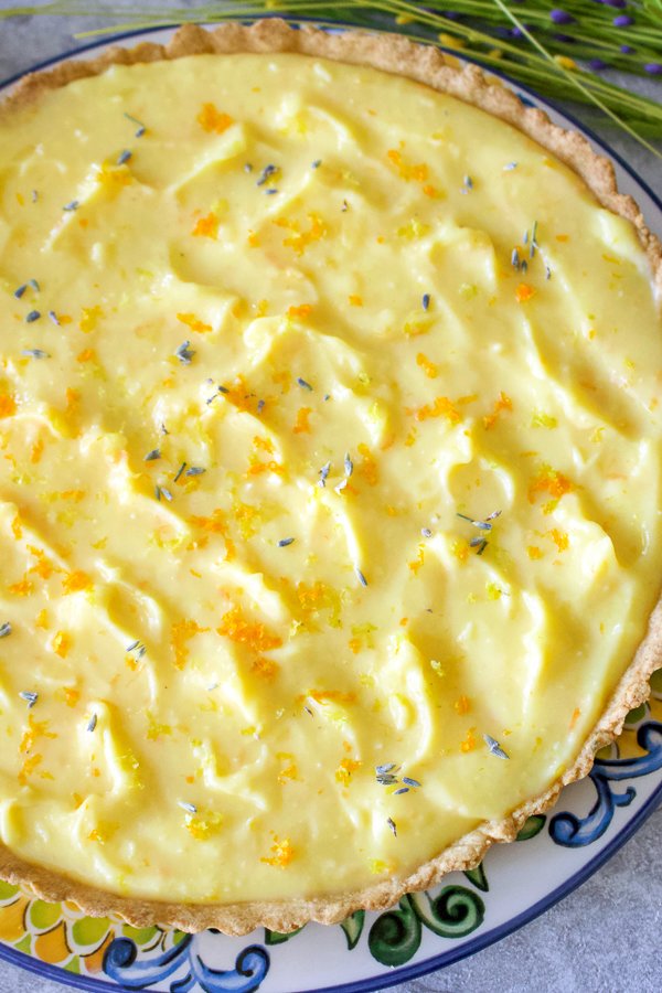 Easy Lavender Citrus Curd Pie