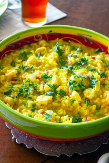 Easy Yellow Rice With Seafood- The Bossy Kitchen