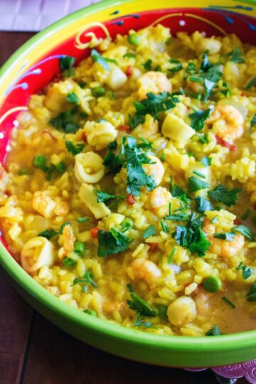 Easy Yellow Rice With Seafood- The Bossy Kitchen