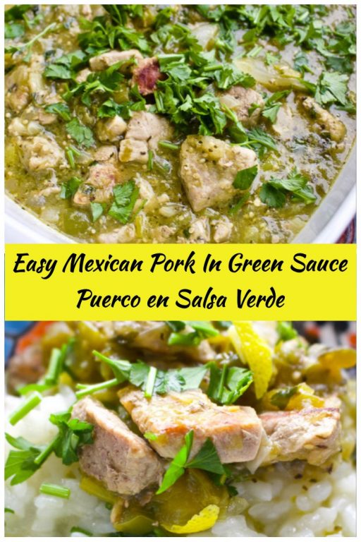 Pork In Green Salsa (Chile Verde)- The Bossy Kitchen