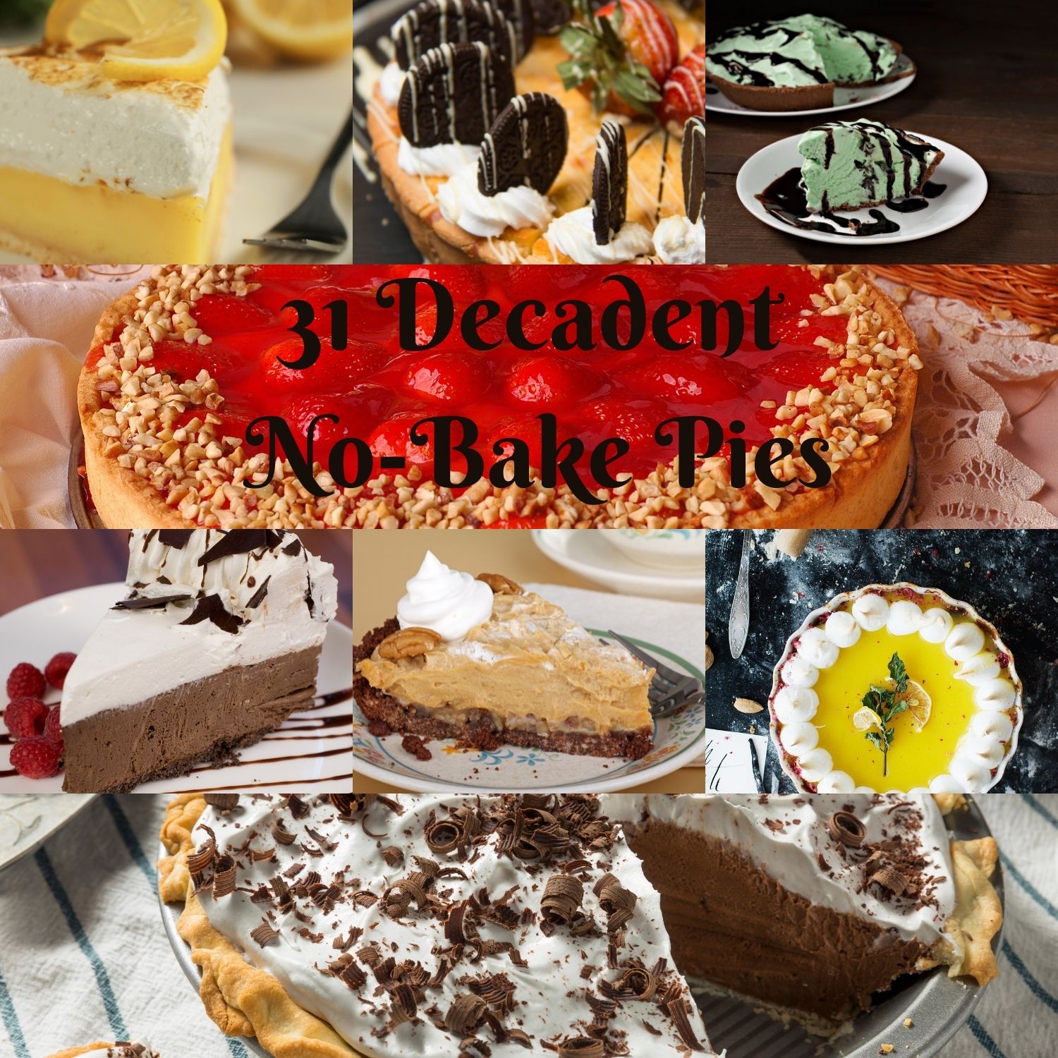 31 Decadent No-Bake Pies- The Bossy Kitchen