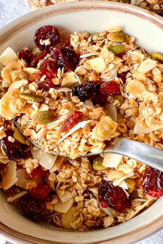 Homemade Granola With Berries – The Bossy Kitchen