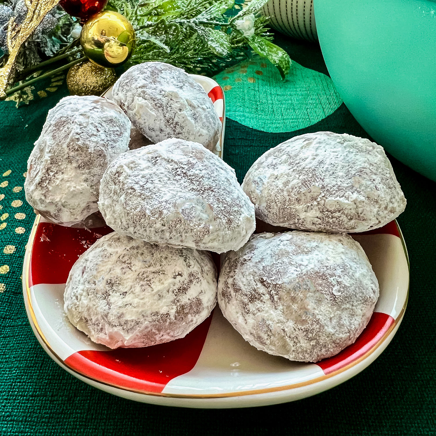 Peanut Butter Snowball Cookies- The Bossy Kitchen