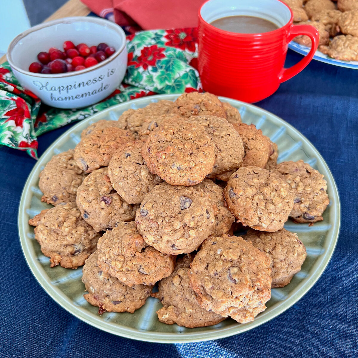Pumpkin Cranberry Chocolate Chip Oatmeal Cookies – The Bossy Kitchen