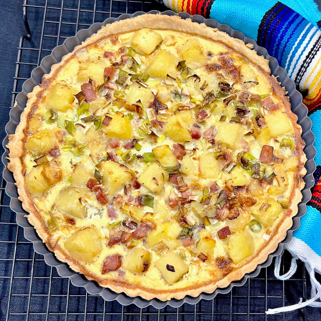 Ham And Potato Quiche- The Bossy Kitchen